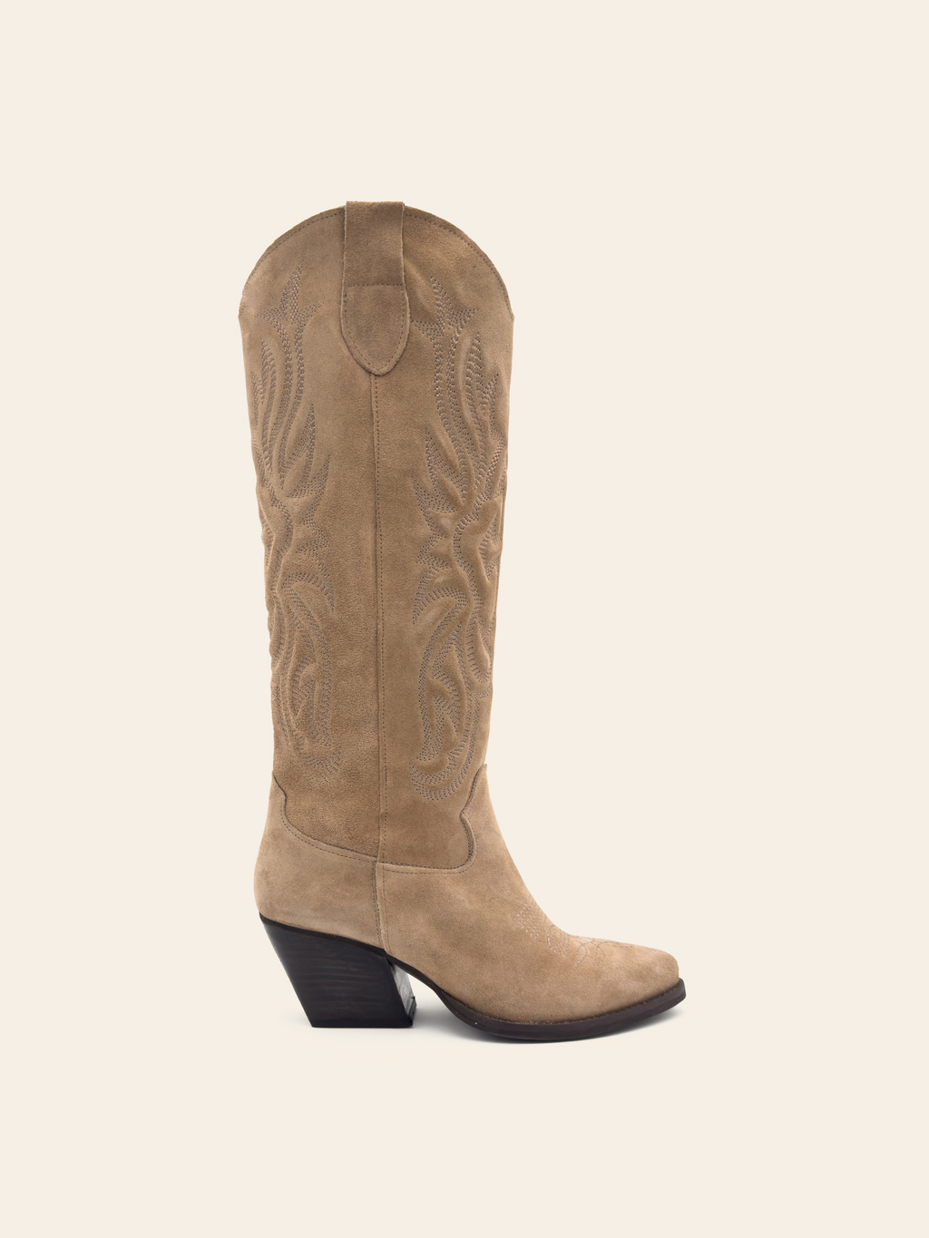 GIULIA - Bottes santiags à talon en cuir kaki - Made In Italy – CASSY ...